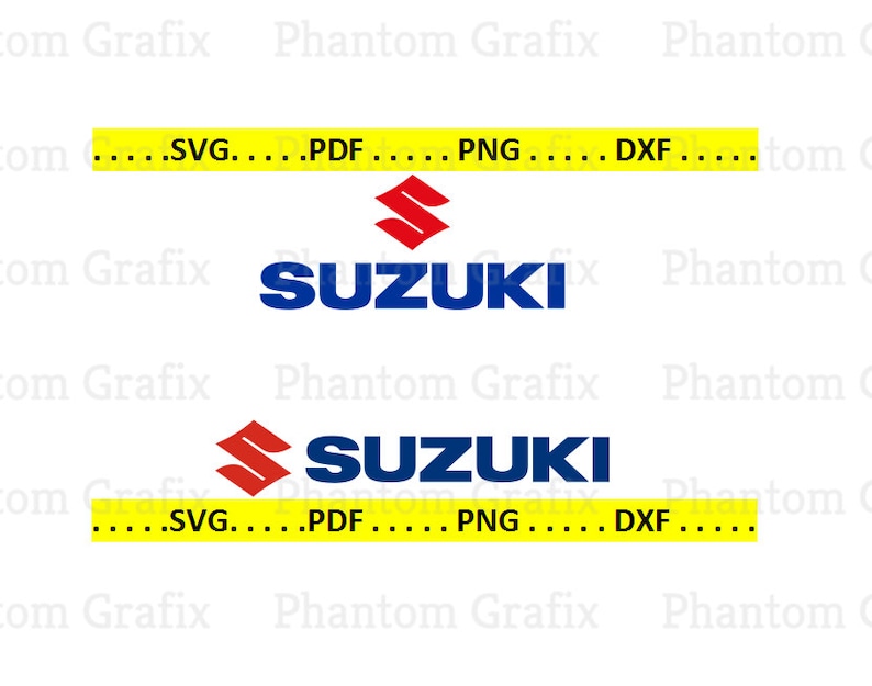 2 X Main SUZUKI Logos .svg .dxf .png .pdf Formats for Vinyl Cutters ...