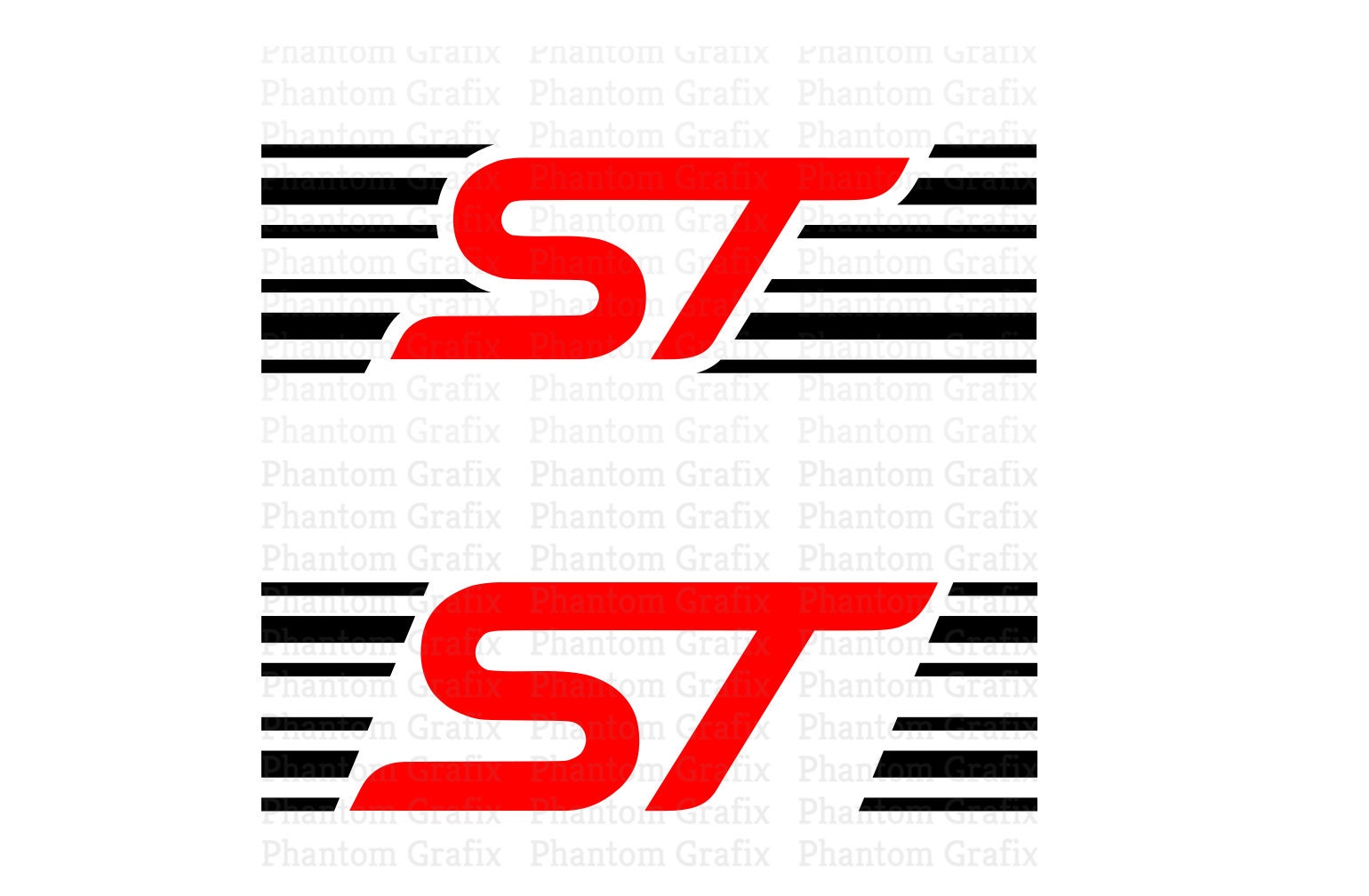 FORD ST SVG Rocker Decal 8 Design Bundle 1 .svg .pdf .png .dxf & Eps ...