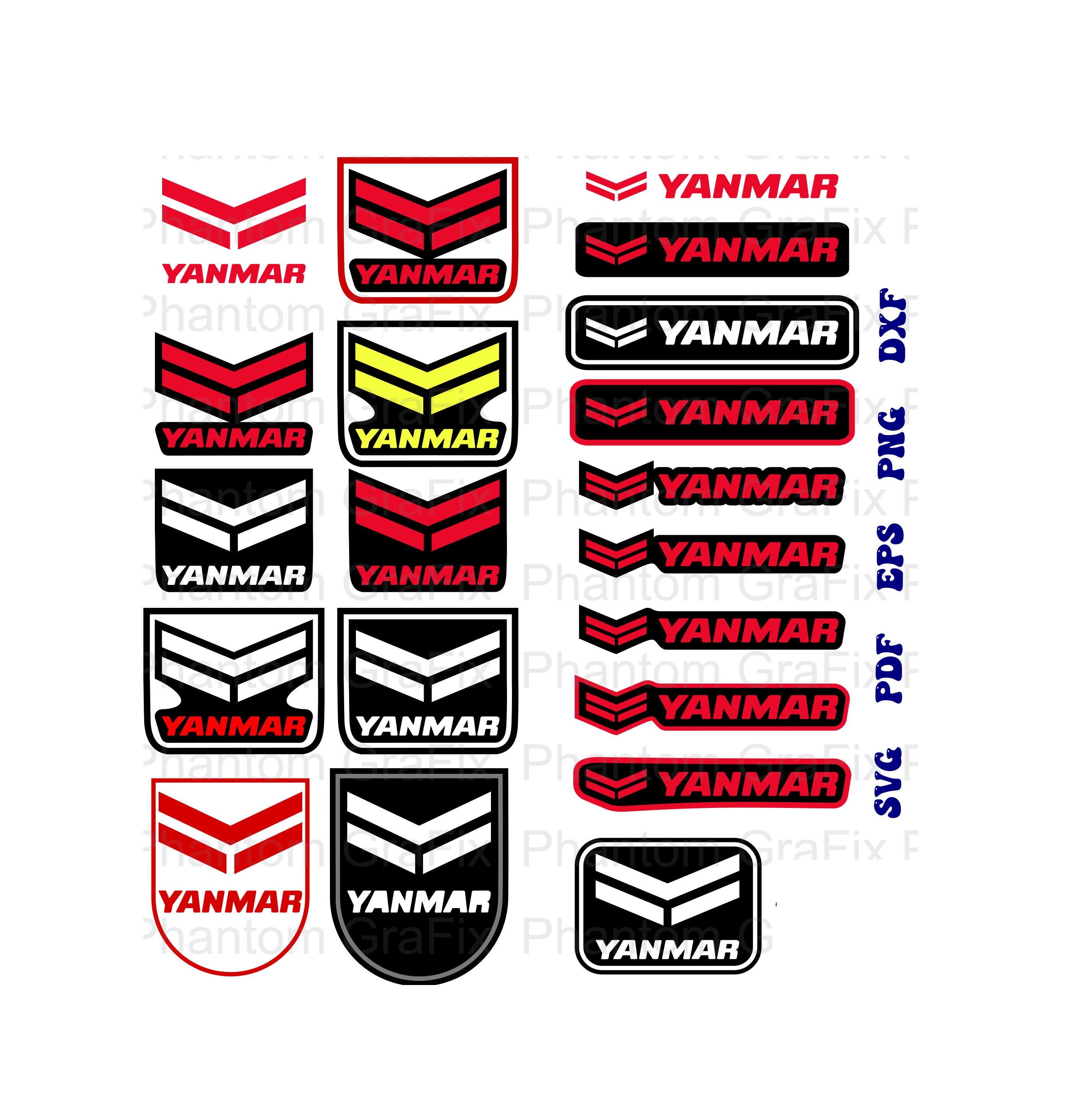 YANMAR Branding Bundle .svg .pdf .png .eps & .dxf Digital Files for ...