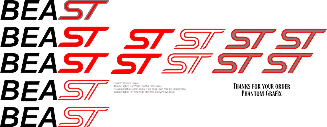 FORD ST DIGITAL Logos for Vinyl Cutter in .svg .dxf .png .pdf Formats ...