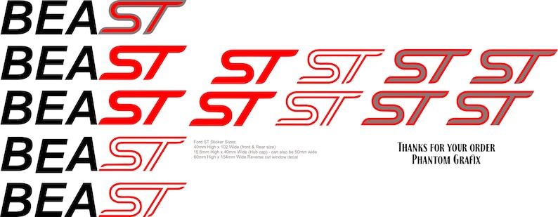 FORD ST DIGITAL Logos for Vinyl Cutter in .svg .dxf .png .pdf Formats ...
