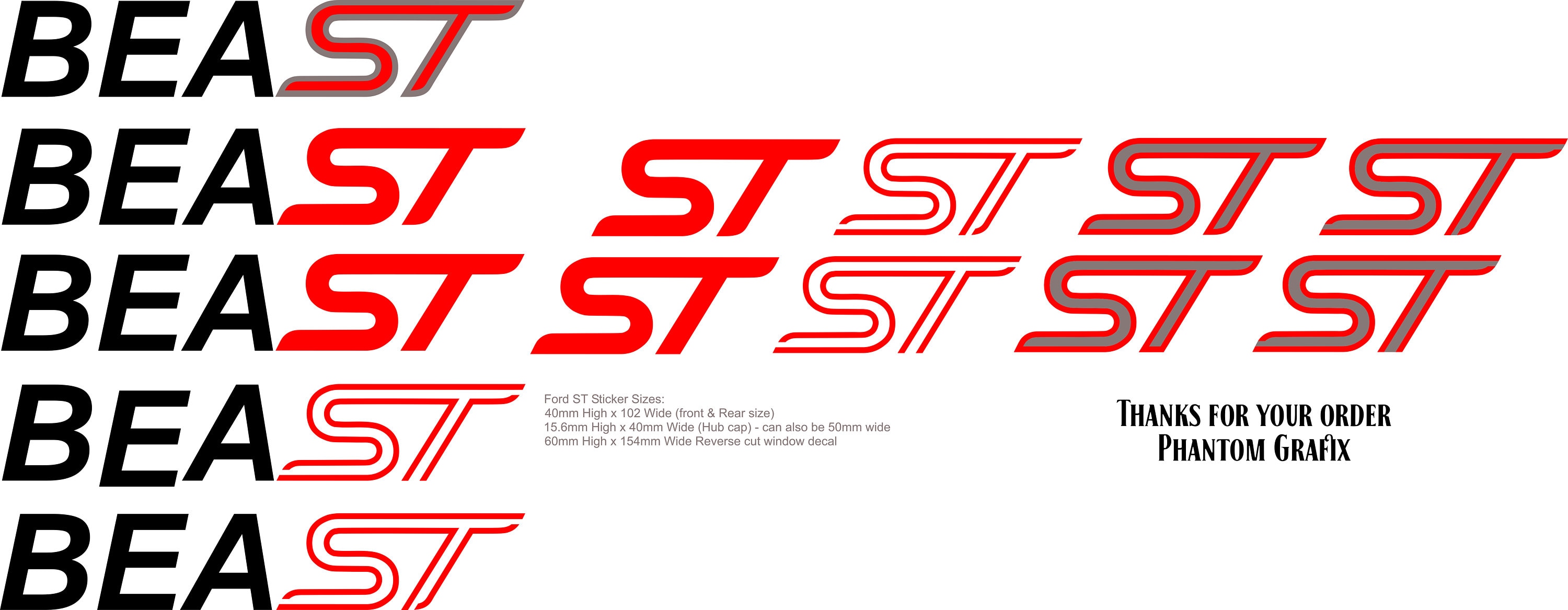 FORD ST DIGITAL Logos for Vinyl Cutter in .svg .dxf .png .pdf Formats ...