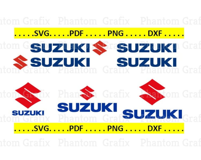 SUZUKI .svg .dxf .png .pdf LOGO formats for vinyl cutters, websites, T ...