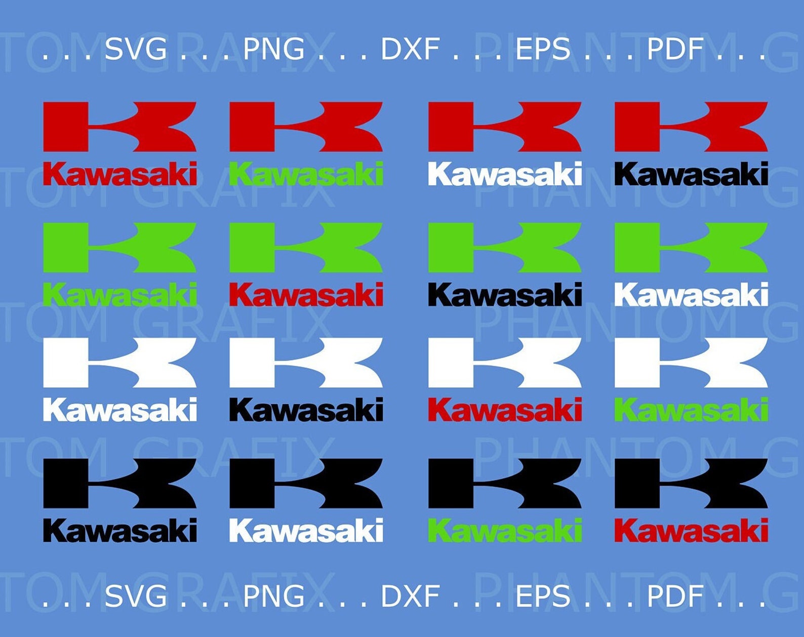 KAWASAKI Logo Vector Files Including Svg, Png, Dxf, Eps & Pdf Formats ...