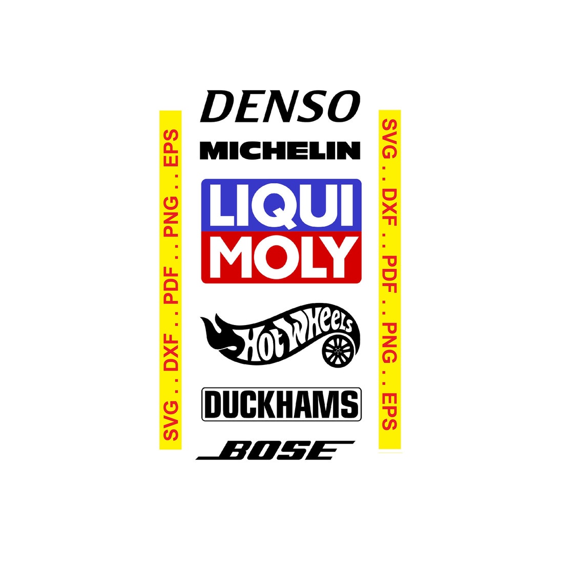SVG Car Branding Bundle 8 .svg .pdf .png .eps & .dxf Digital Files for ...