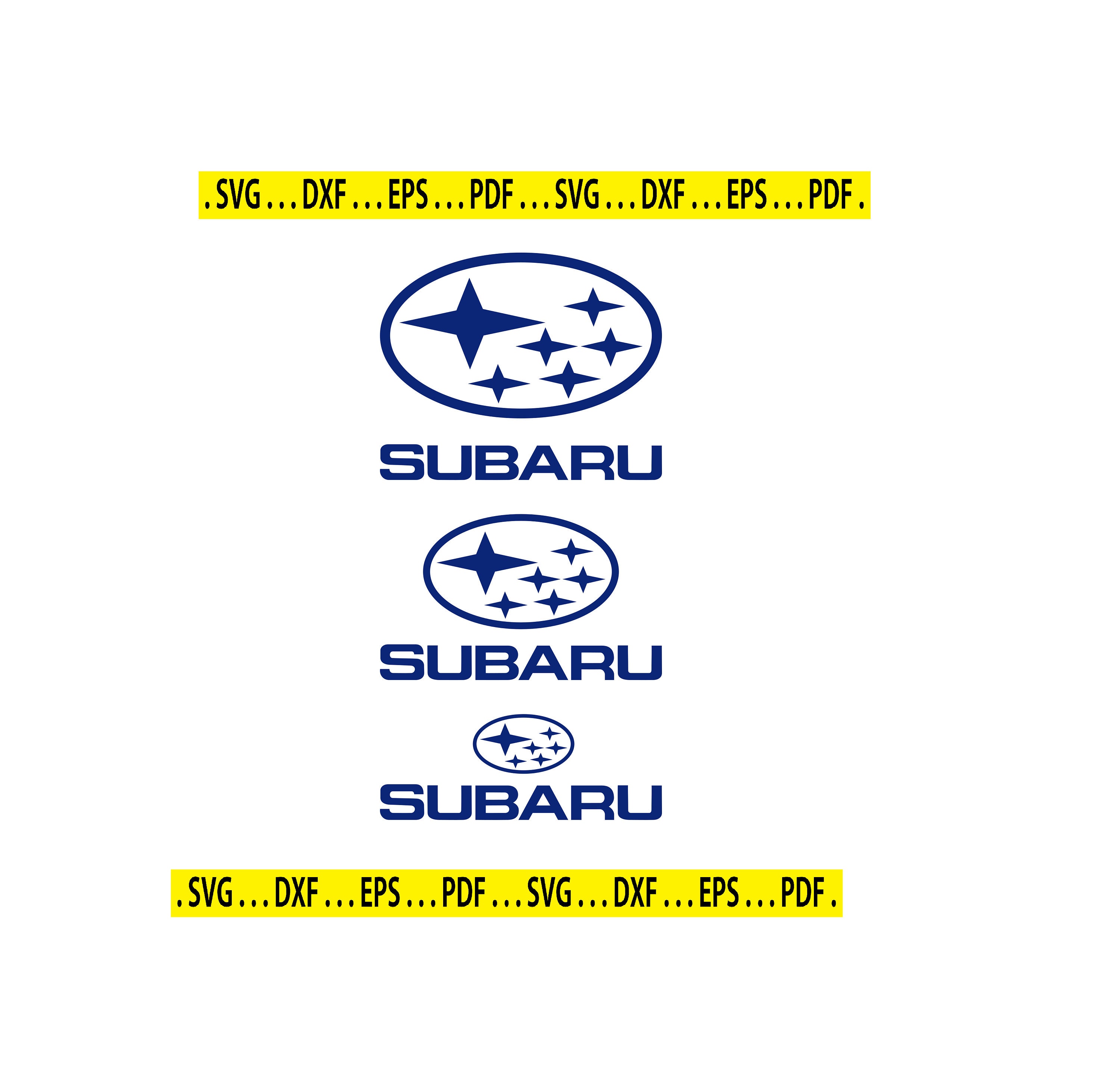 SUBARU Svg WRX, STI Logo Digital Files .svg .dxf .png .eps & .pdf ...