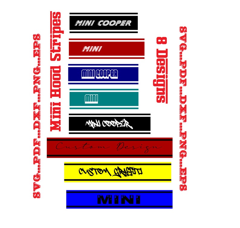Digital Files for Mini Hood/bonnet .svg .pdf .png .eps & .dxf Digital ...