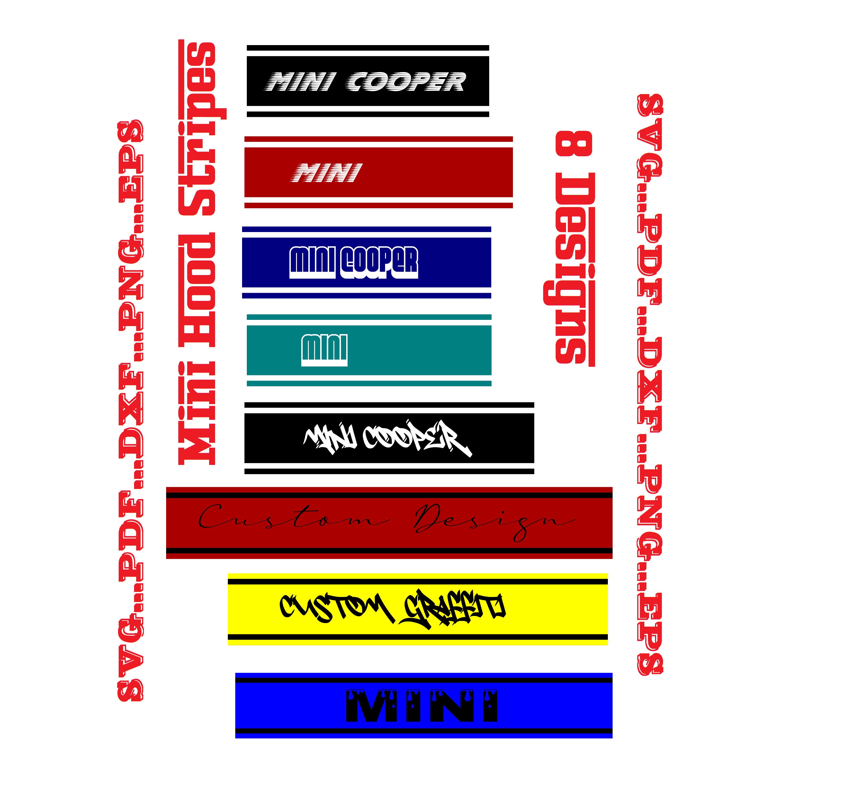 Digital Files for Mini Hood/bonnet .svg .pdf .png .eps & .dxf Digital ...