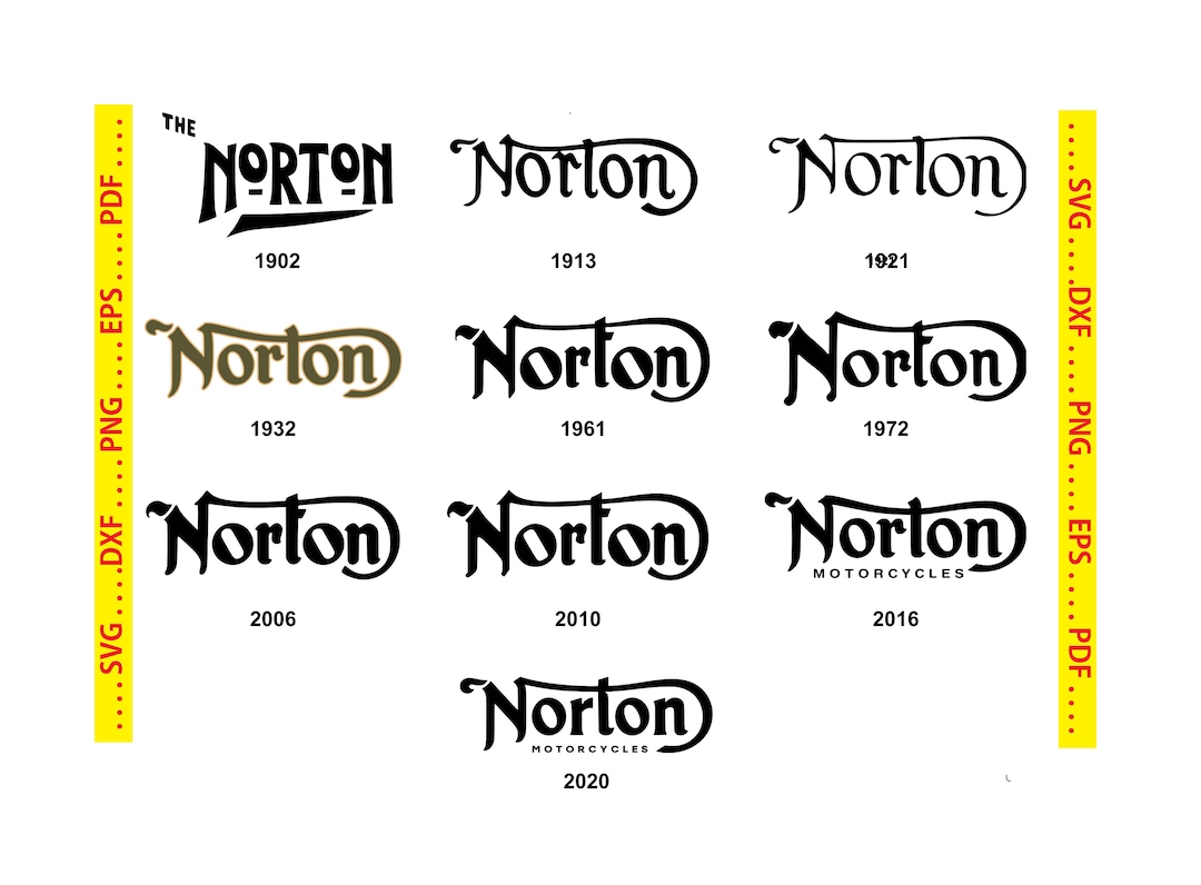 NORTON MOTORCYCLE LOGOS : Digital Bundle of .svg .dxf .png .eps & .pdf ...