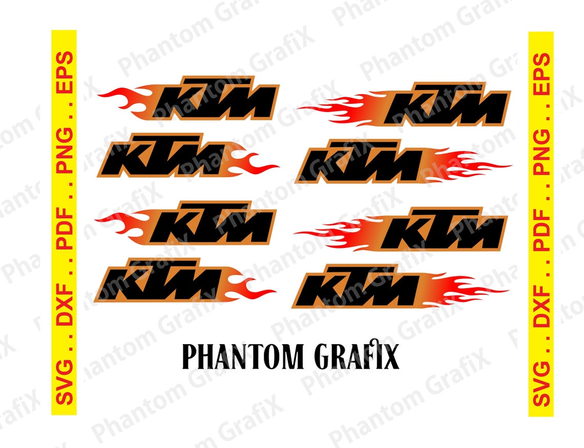 KTM Logo .svg Flame Logos for Motorcycles, Vans, Cars, Mugs, T-shirts ...