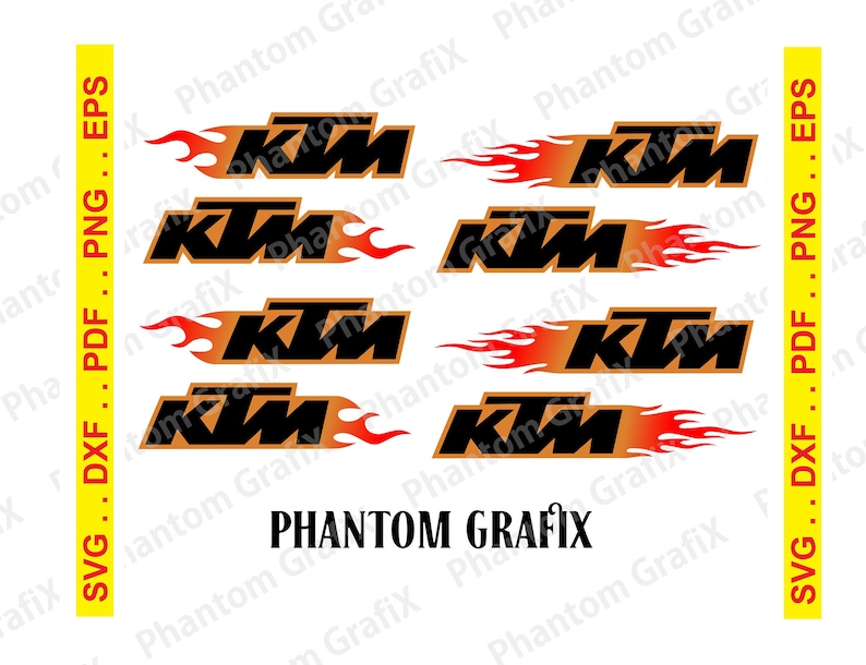 KTM Logo .svg Flame Logos for Motorcycles, Vans, Cars, Mugs, T-shirts ...