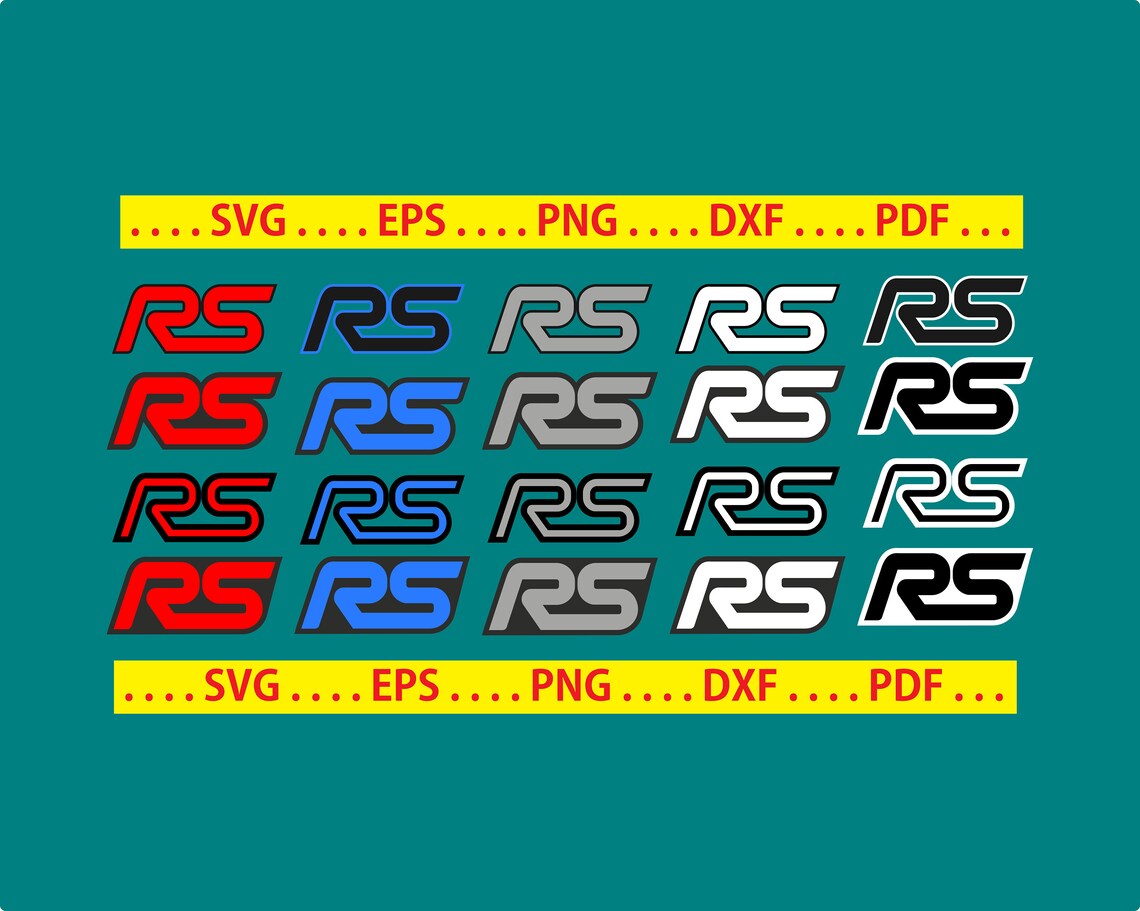 FORD RS Logo Digital Files - .svg .dxf .png .eps & .pdf Formats for ...