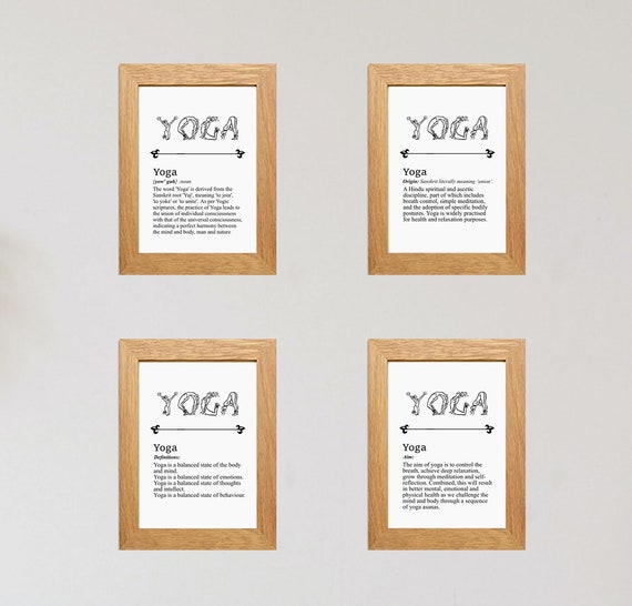 YOGA 4 Print/poster Set for Gym Studio Home Etc. Ideal - Etsy