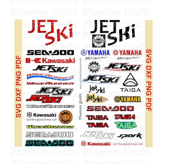 JET SKI Logos and Branding Bundle .svg .pdf .png & .dxf - Etsy