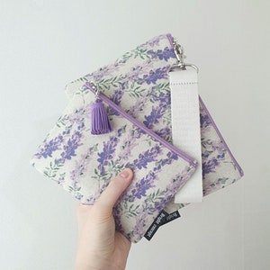 Lavender Linen Makeup Zipper Pouch Handmade Cosmetic Bag - Etsy