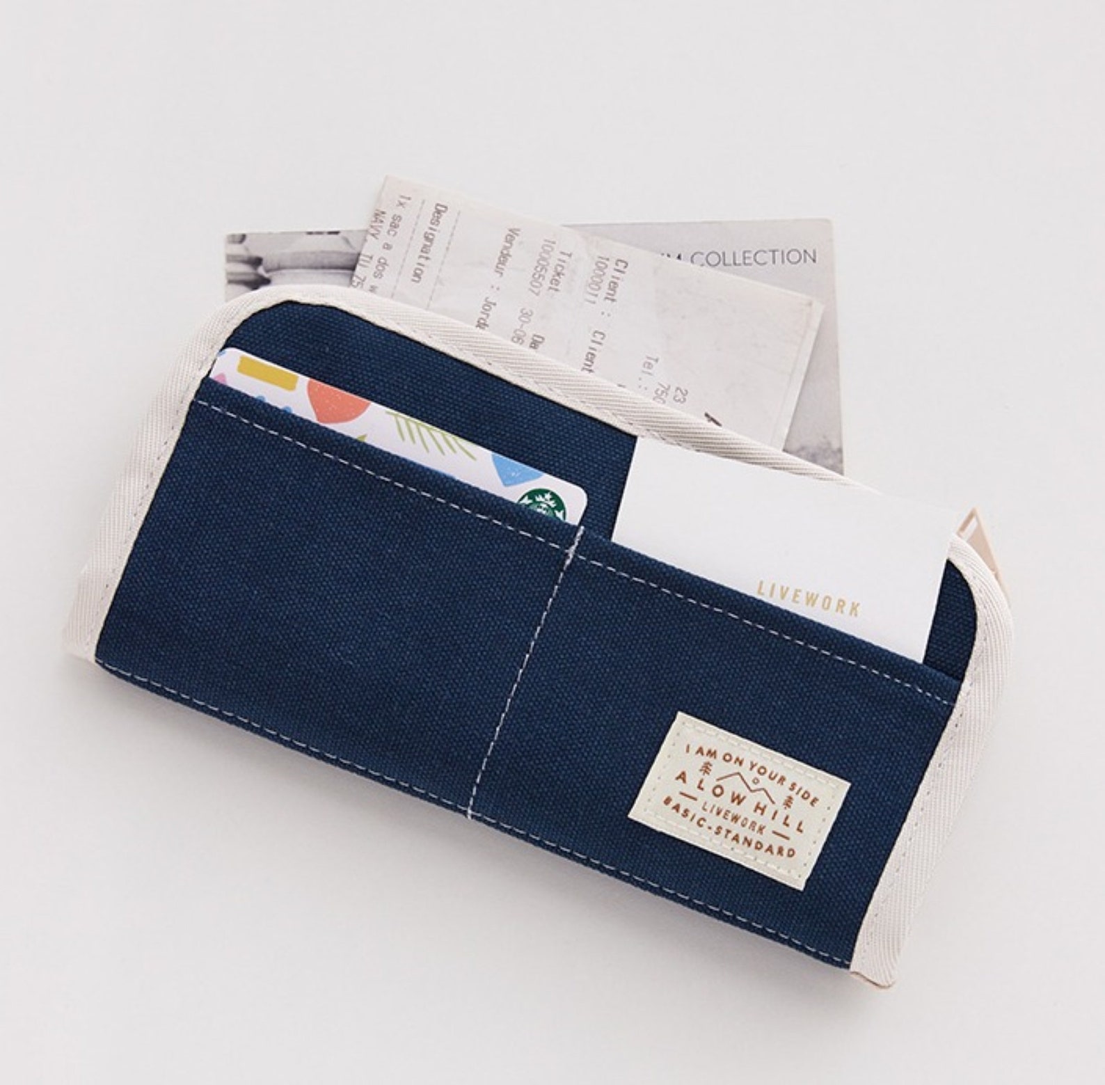 Cotton Stitch Zipper Pencil Case Minimal Pencil Case Gift - Etsy