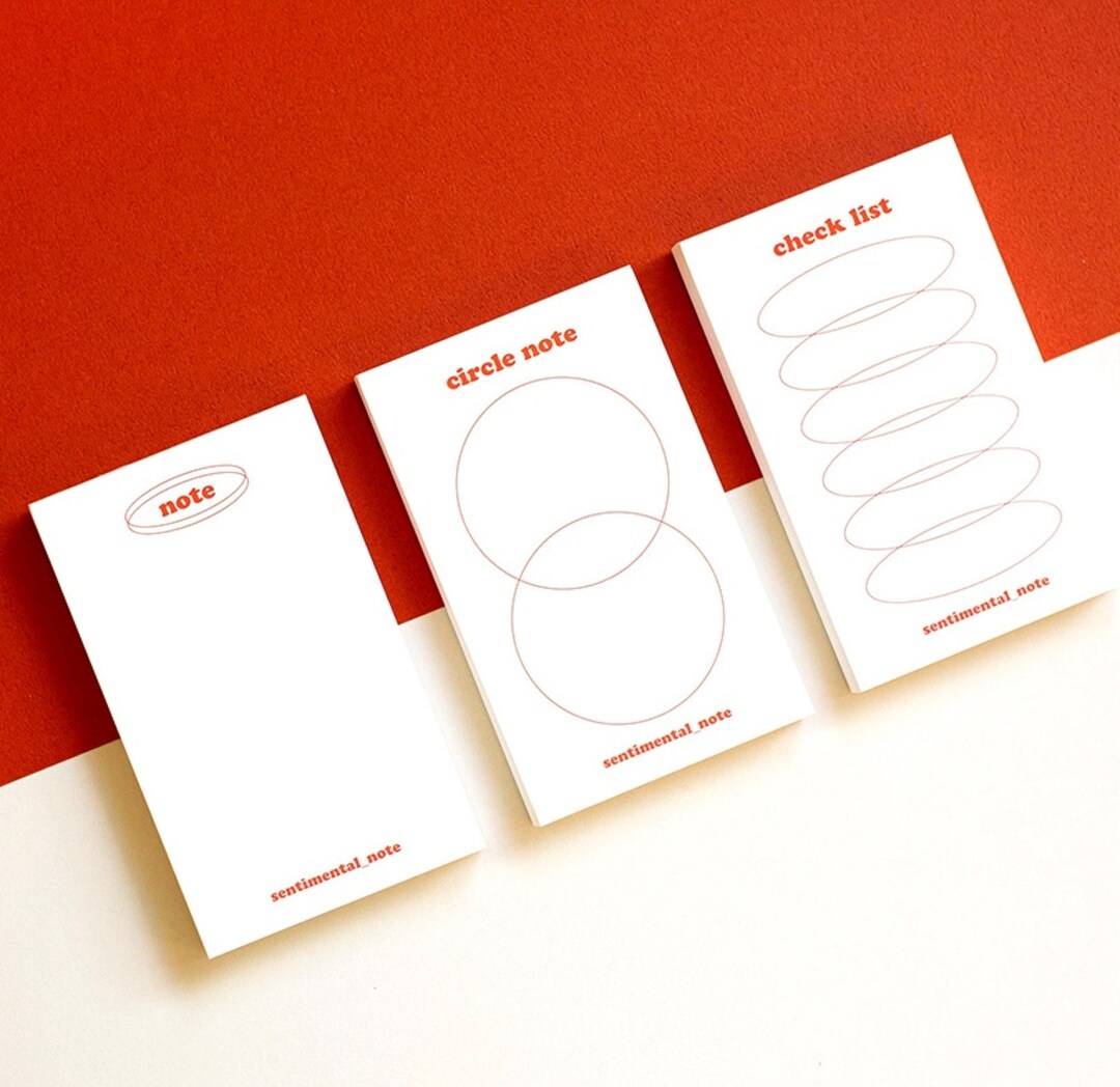 Simple and Unique Note Pads Daily Planner, Check List With Circle ...