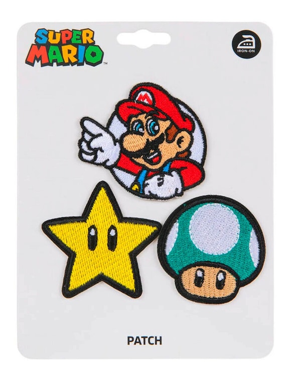 Nintendo Super Mario 3-pack Iron on Patch Set - Etsy