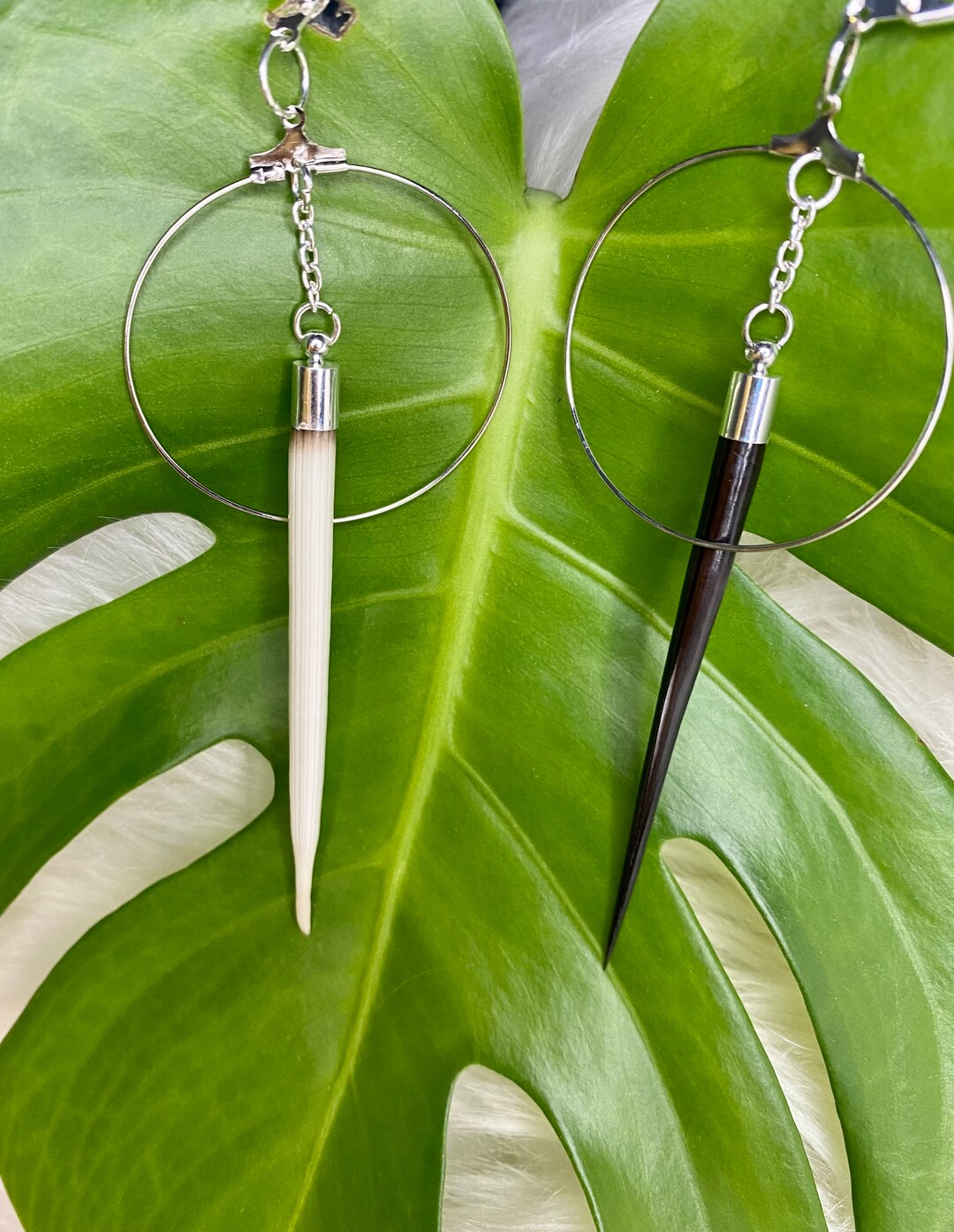 Geometric Porcupine Quill Earrings Silver - Etsy Singapore