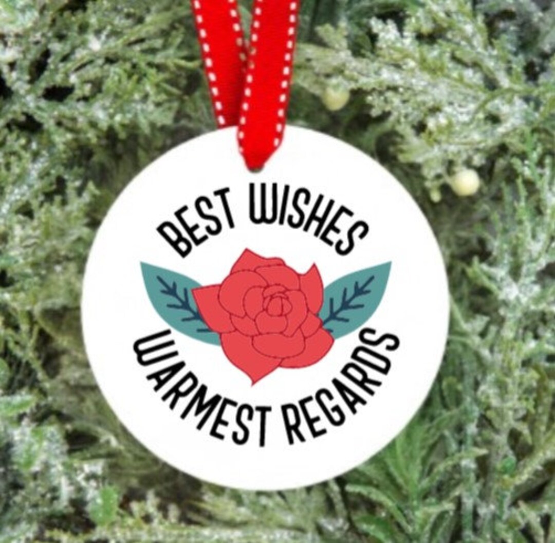 Best Wishes Warmest Regards Christmas Ornament Holiday - Etsy
