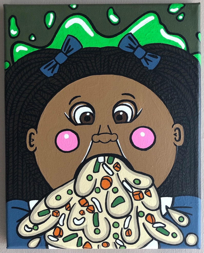 Garbage Pail Kids Valerie Vomit (pop Art Acrylic on Canvas) - Etsy