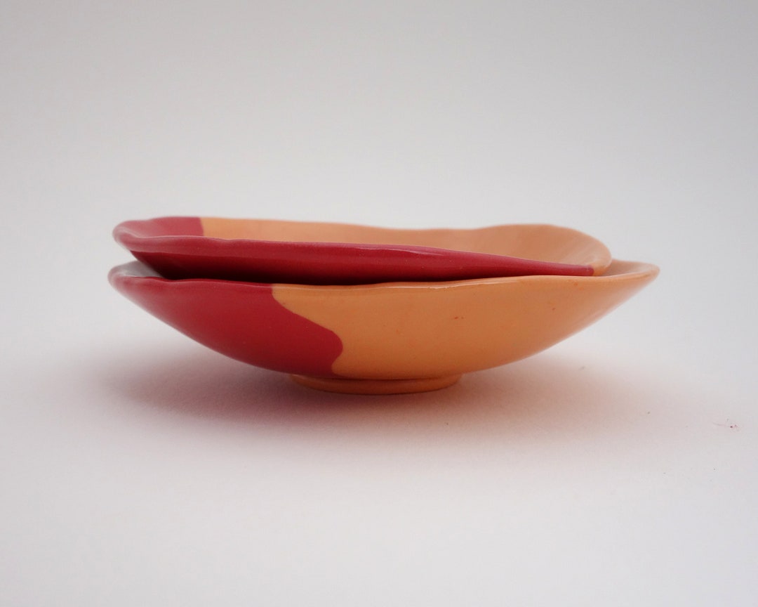 Porcelain Half-and-half Dish - Etsy