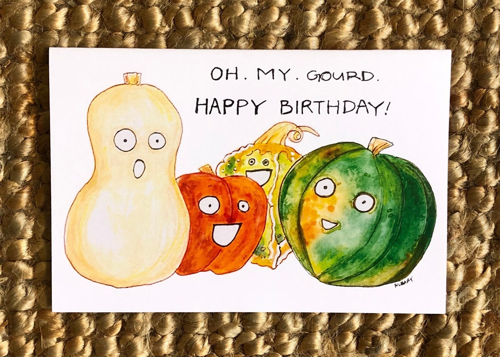 Greeting Card oh My Gourd Happy Birthday - Etsy