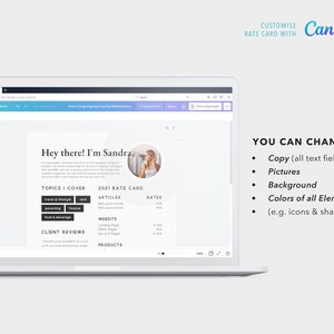 Writer's Single Page Rate Card Template, Editable in Canva, Price List ...