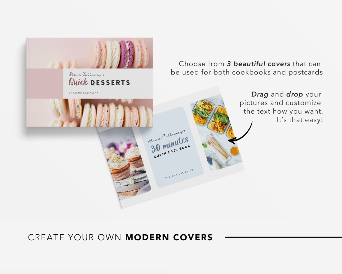 30 Mini Recipe Cards Template, Canva, Recipe Ebook Template, Recipe ...