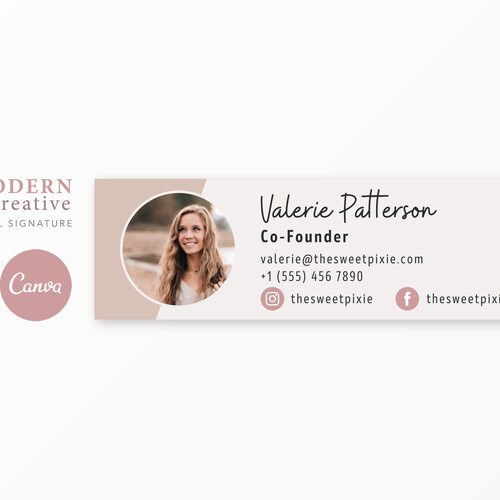Instagram Influencer Email Signature Template Editable in - Etsy