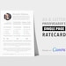 Proofreader's Single Page Rate Card Template, Editable in Canva, Price ...