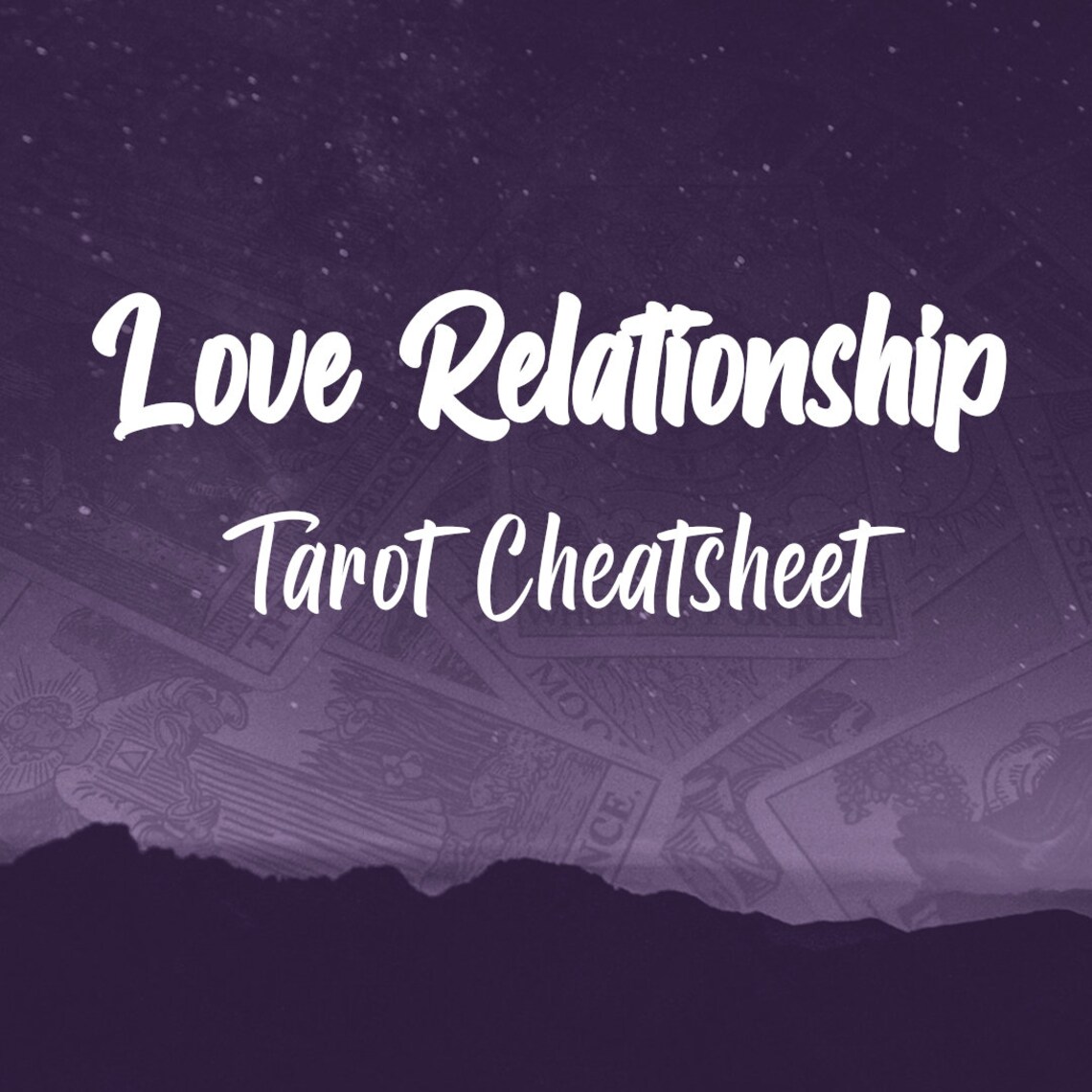 Love Relationship Tarot Cheat Sheet | Etsy Canada