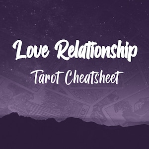 Love Relationship Tarot Cheat Sheet - Etsy
