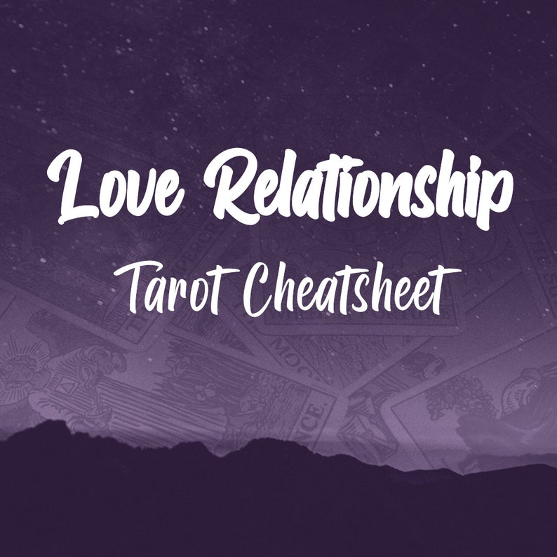 Love Relationship Tarot Cheat Sheet - Etsy