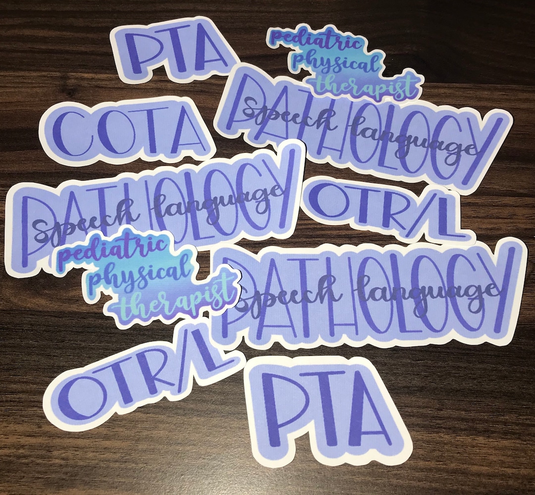 Therapy Stickers SLP OTR/L Pta Cota & Pediatric Physical - Etsy