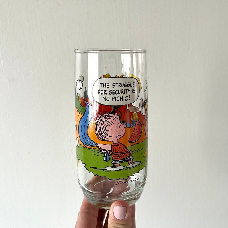 Snoopy Glass - Etsy