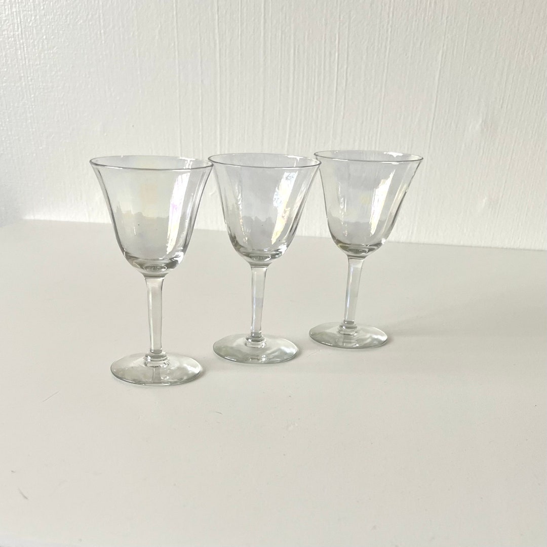 Fluted Iridescent Cordial / Tasting Glasses - Set of 3 - Etsy