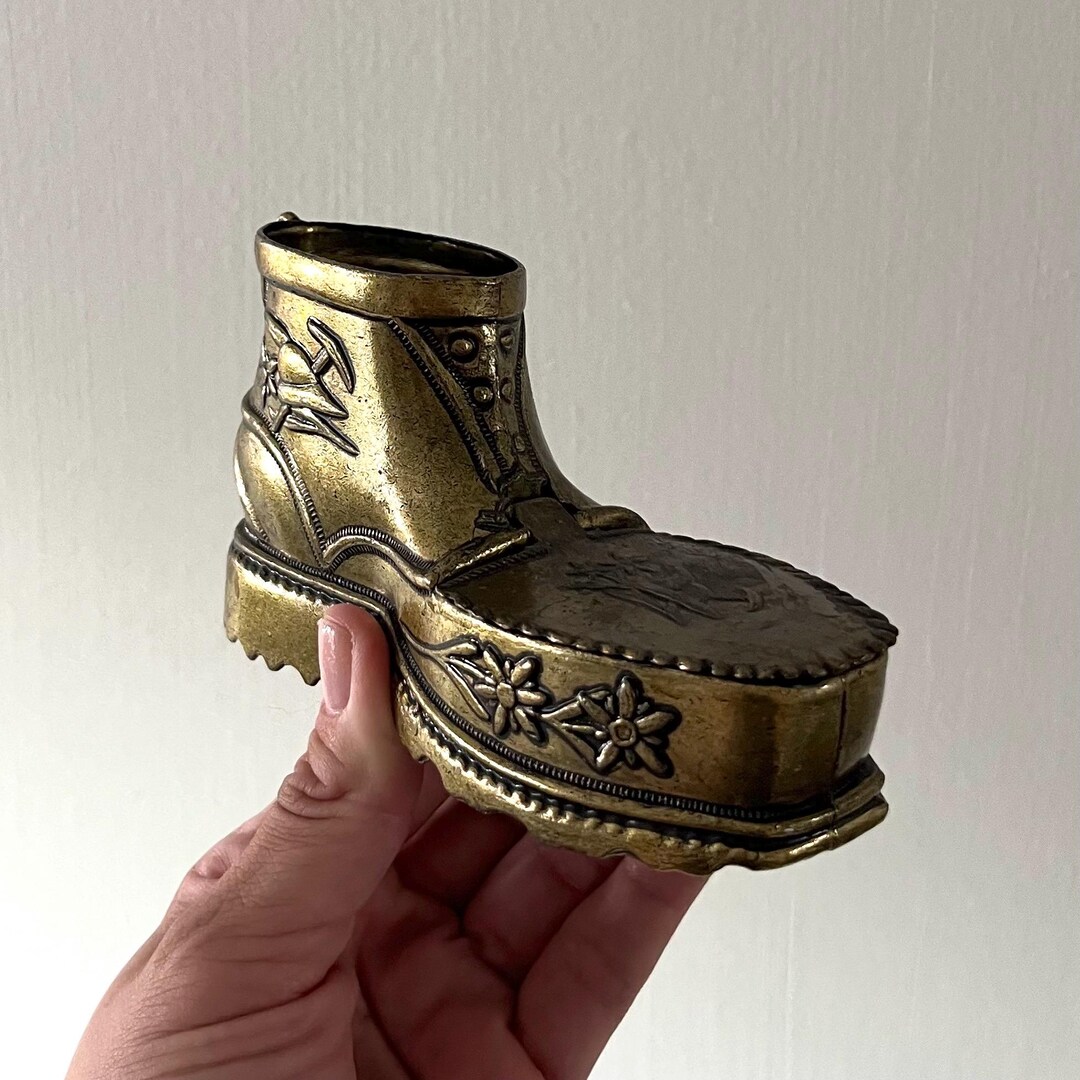 Vintage Brass Boot - Etsy