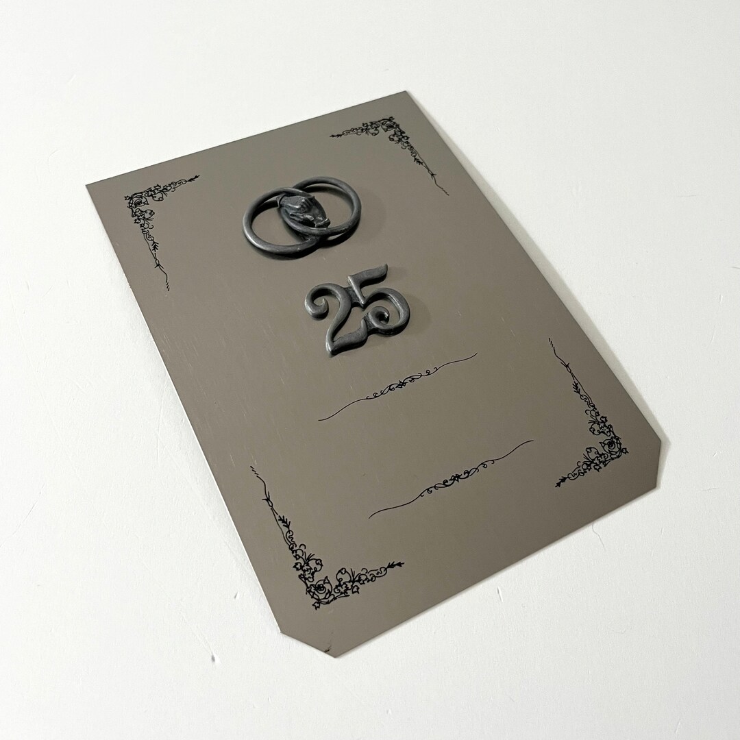 25 Anniversary Metal Sheet Sign With Rings - Etsy