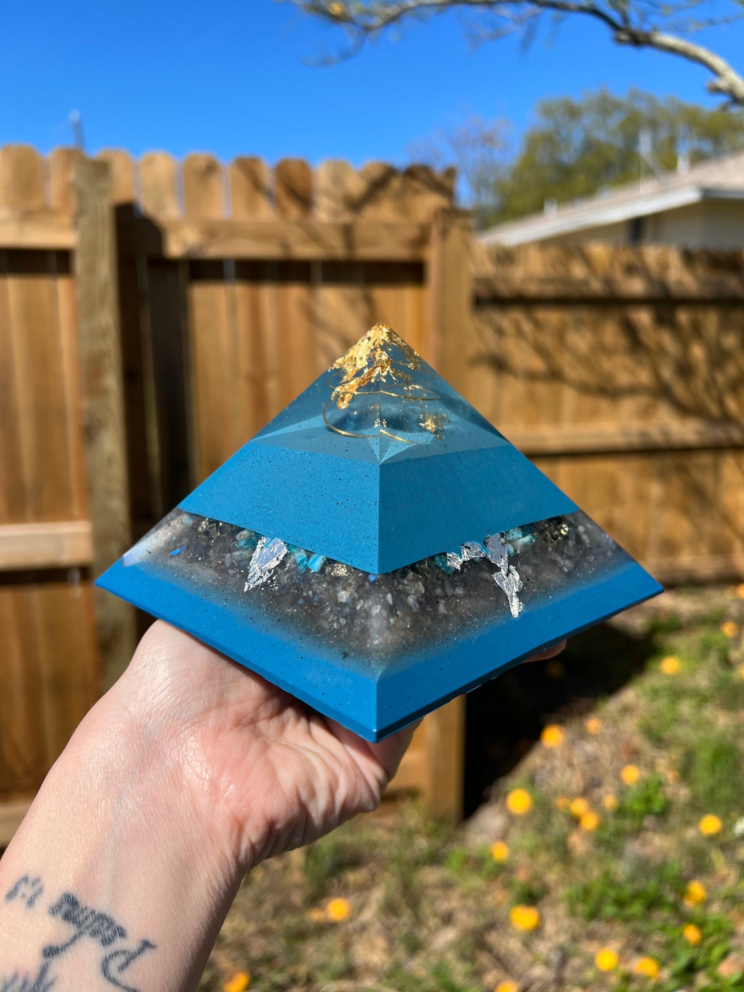 8 Sided Orgonite Pyramid of Giza 120mm Base - Etsy