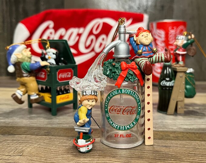 Vintage Coca Cola Elf Ornaments - Etsy