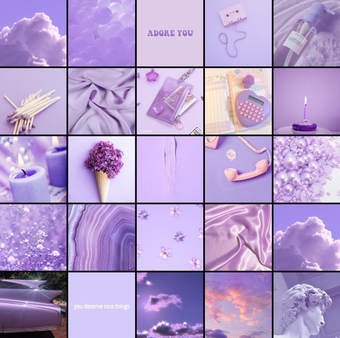 Pink Lavender Aesthetic VSCO Wall Collage - DIGITAL - Etsy