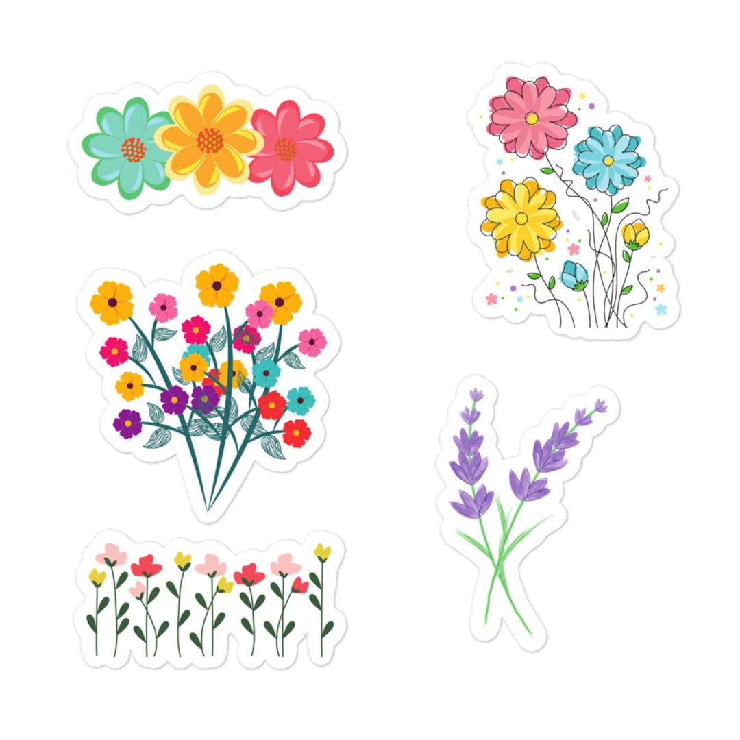 Flower Stickers - Etsy