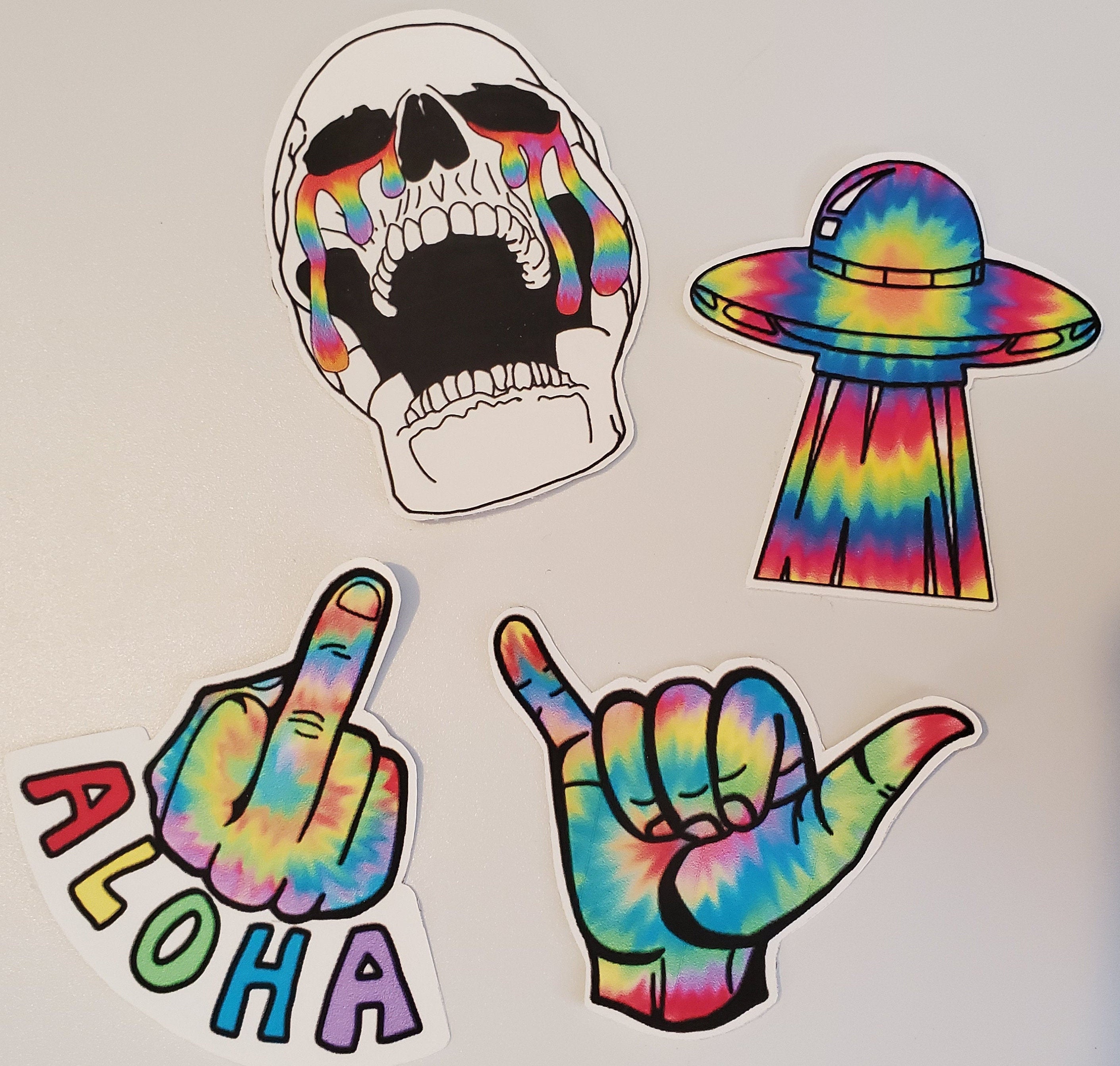 PSYCHEDELIC RAINBOW STICKERS Edgy Sticker Pack Rainbow - Etsy