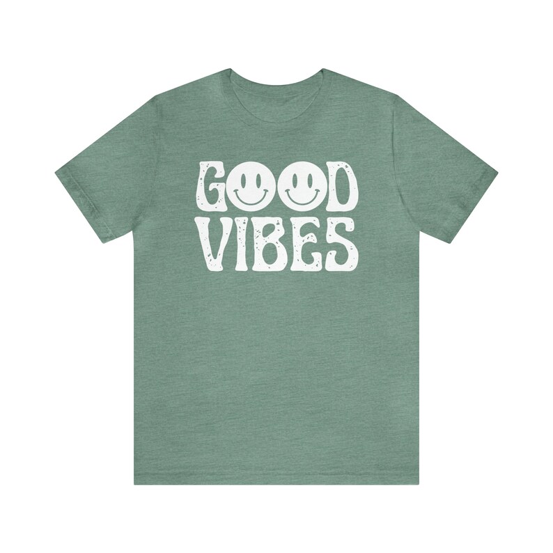 Good Vibes Tee, Retro Tee, Vintage Tee, Motivational Shirt, Good Vibes ...
