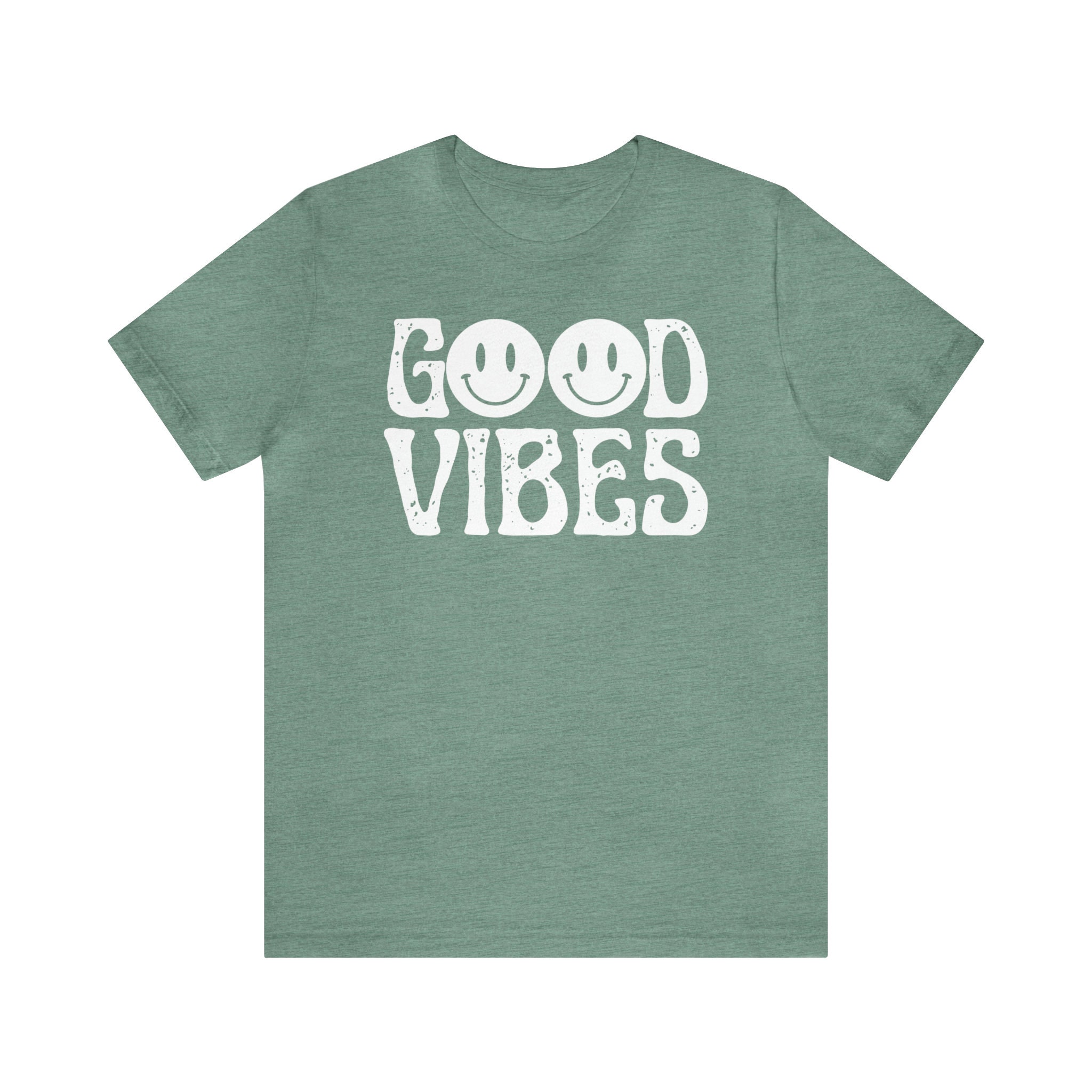 Good Vibes Tee, Retro Tee, Vintage Tee, Motivational Shirt, Good Vibes ...
