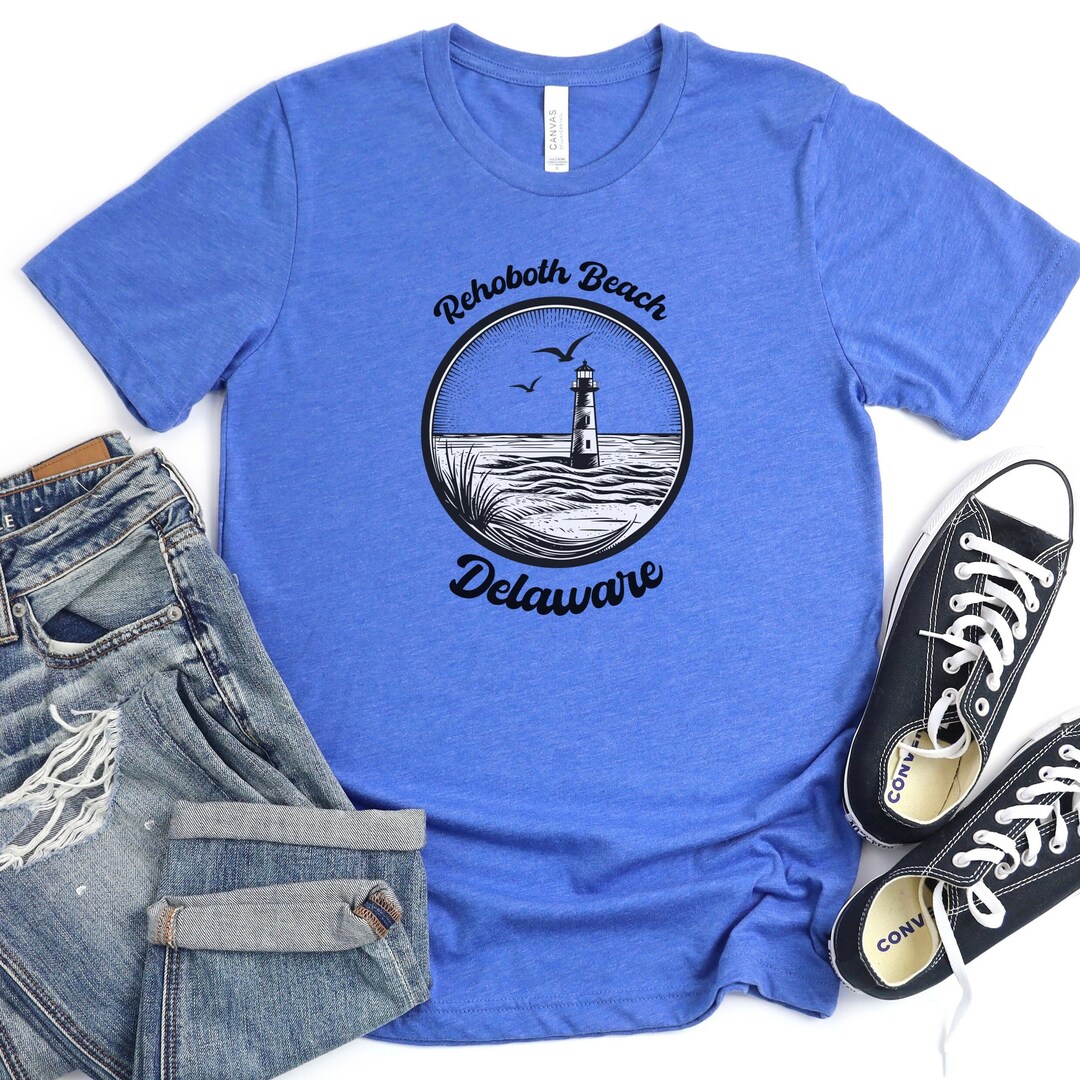 Rehoboth Beach Delaware Tee, Lighthouse Tshirt, Ocean Tee, Rehoboth ...