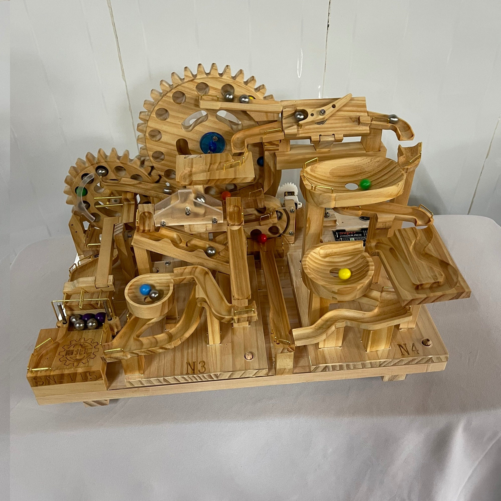 Wooden Marble Run Kinetic Art Perpetual Motion Device the - Etsy Canada