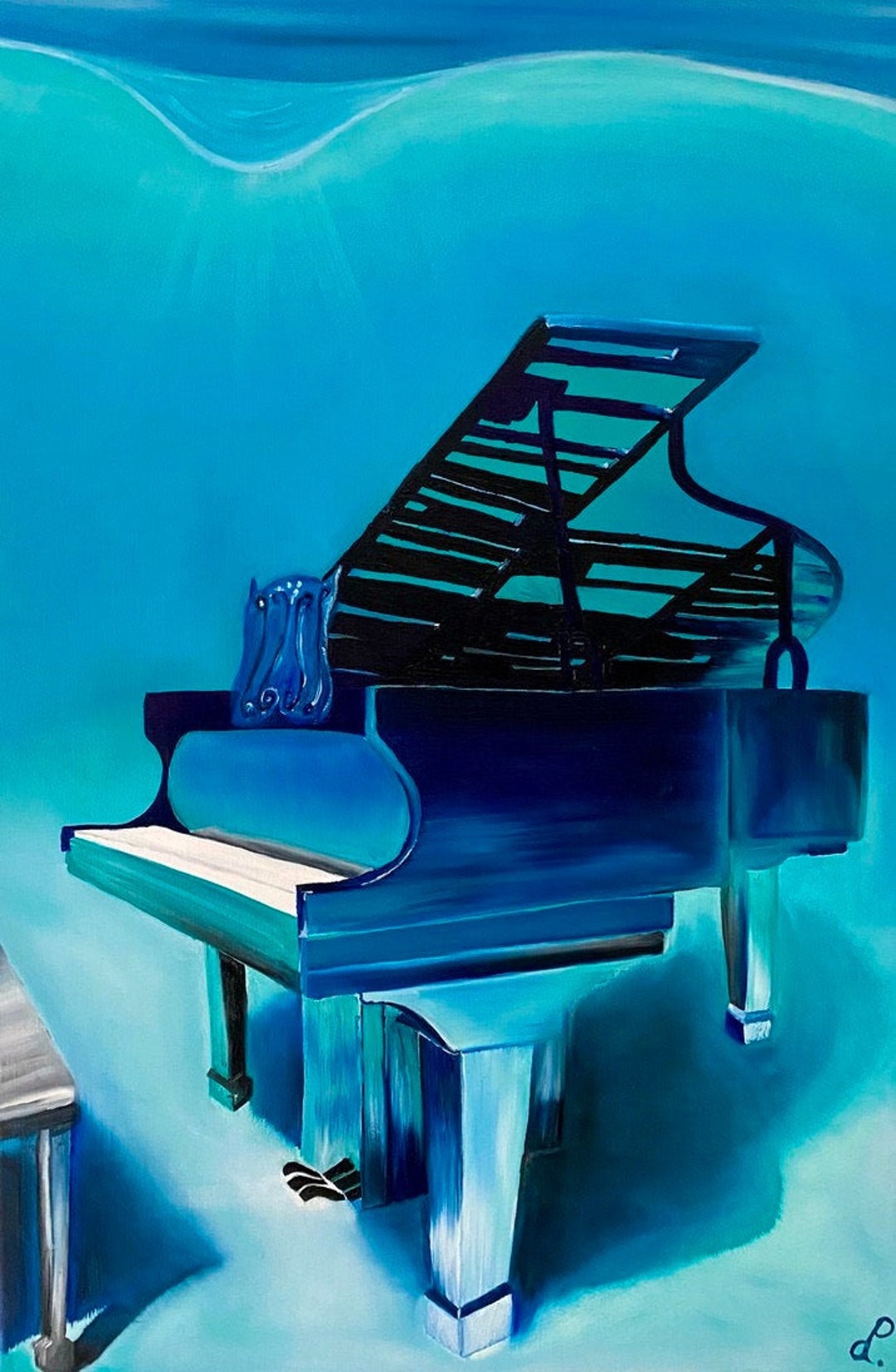 Underwater Piano, Musha Cay. Original Painting - Etsy