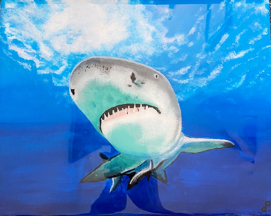 Lemon Shark original Painting - Etsy Sweden